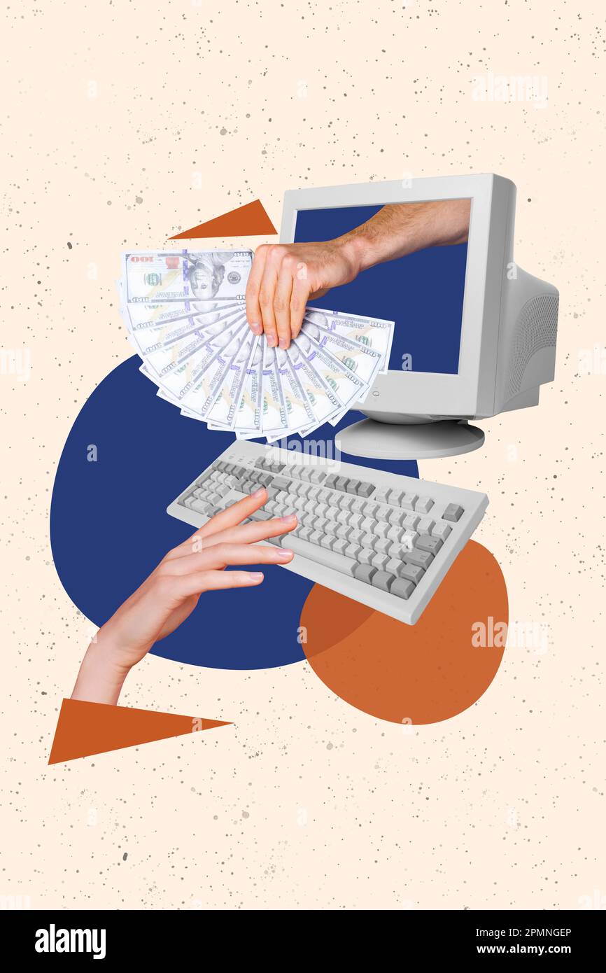 Creative advert collage image concept finance investment internet ...