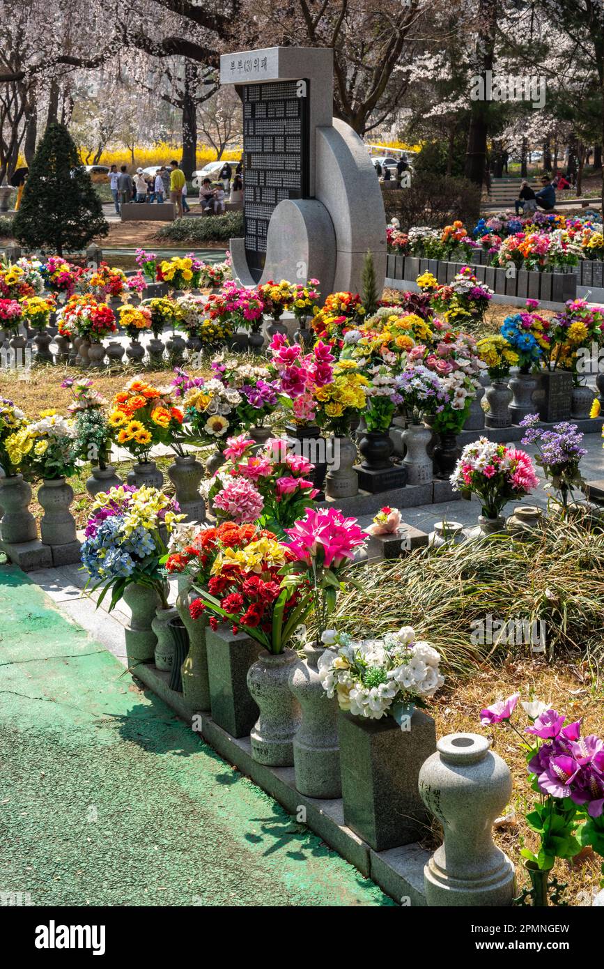 Seoul National Cemetery of Korean veterans in Seoul South Korea on 1 ...
