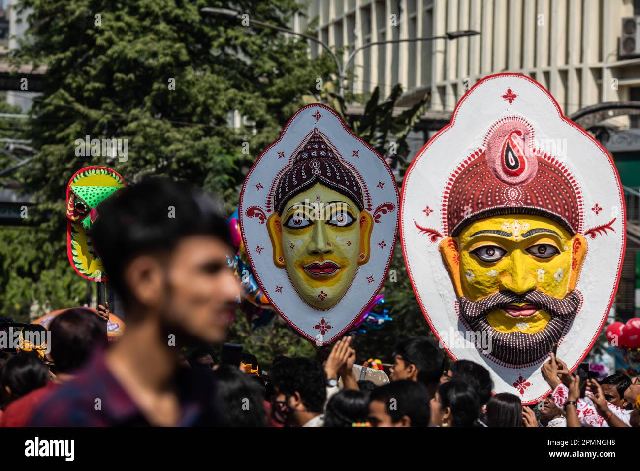 Pohela boishakh masks hi-res stock photography and images - Alamy