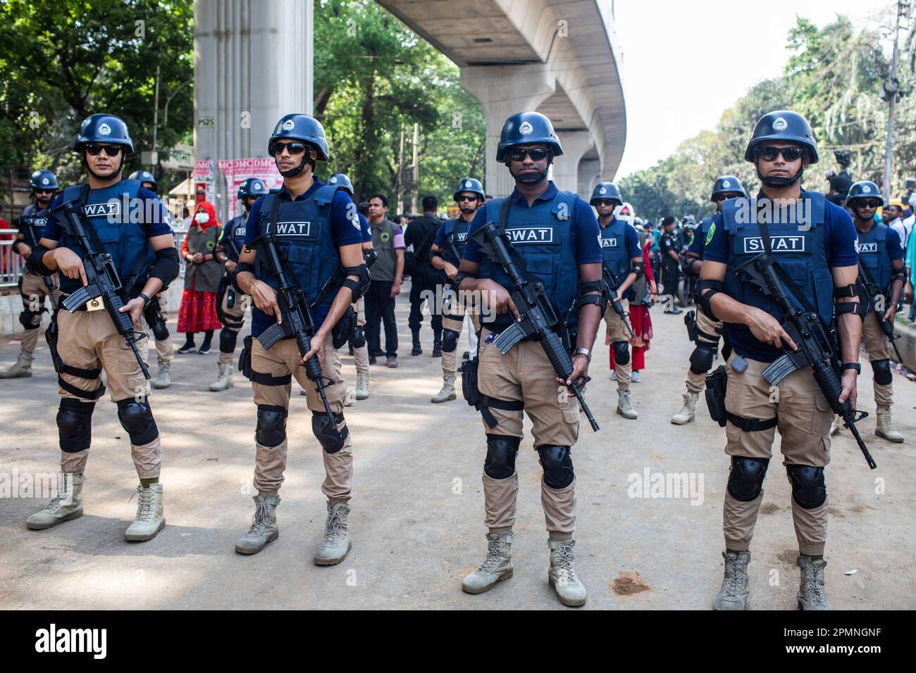 Dhaka, Bangladesh. 14th Apr, 2023. Members of the Special Security ...