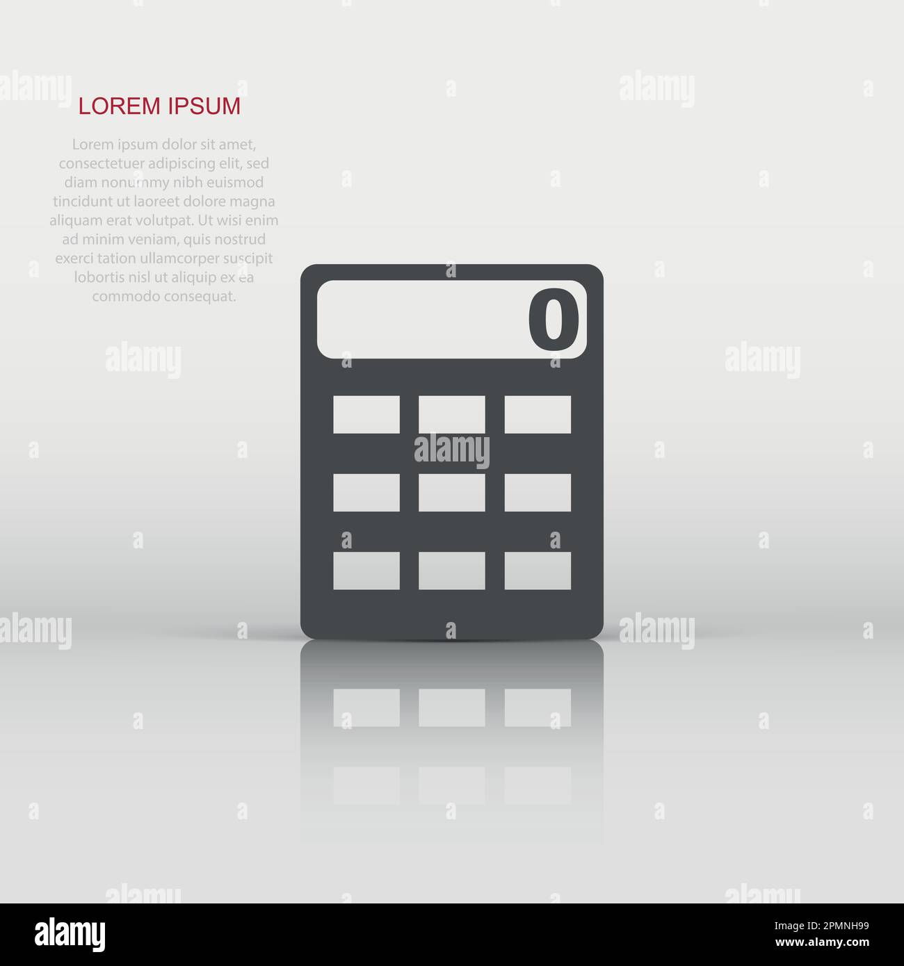 Calculator icon in flat style. Calculate illustration pictogram ...