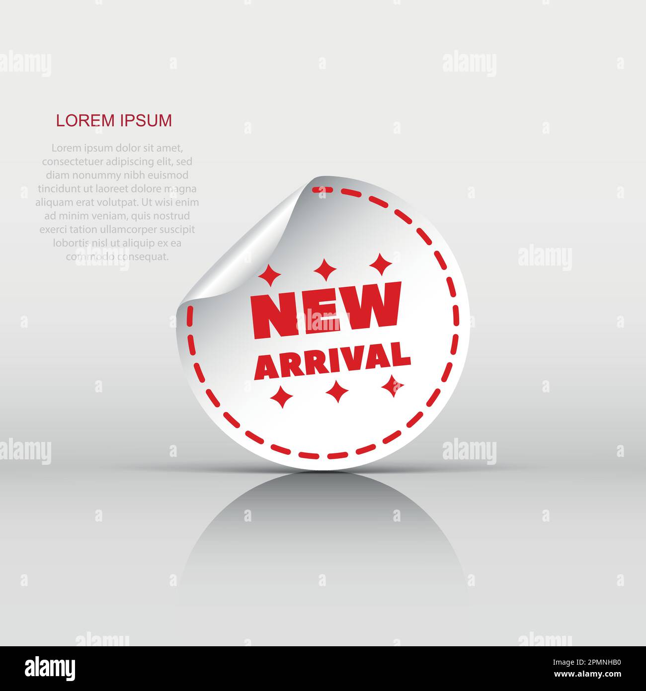 New arrival stickers. Vector illustration on white background Stock ...