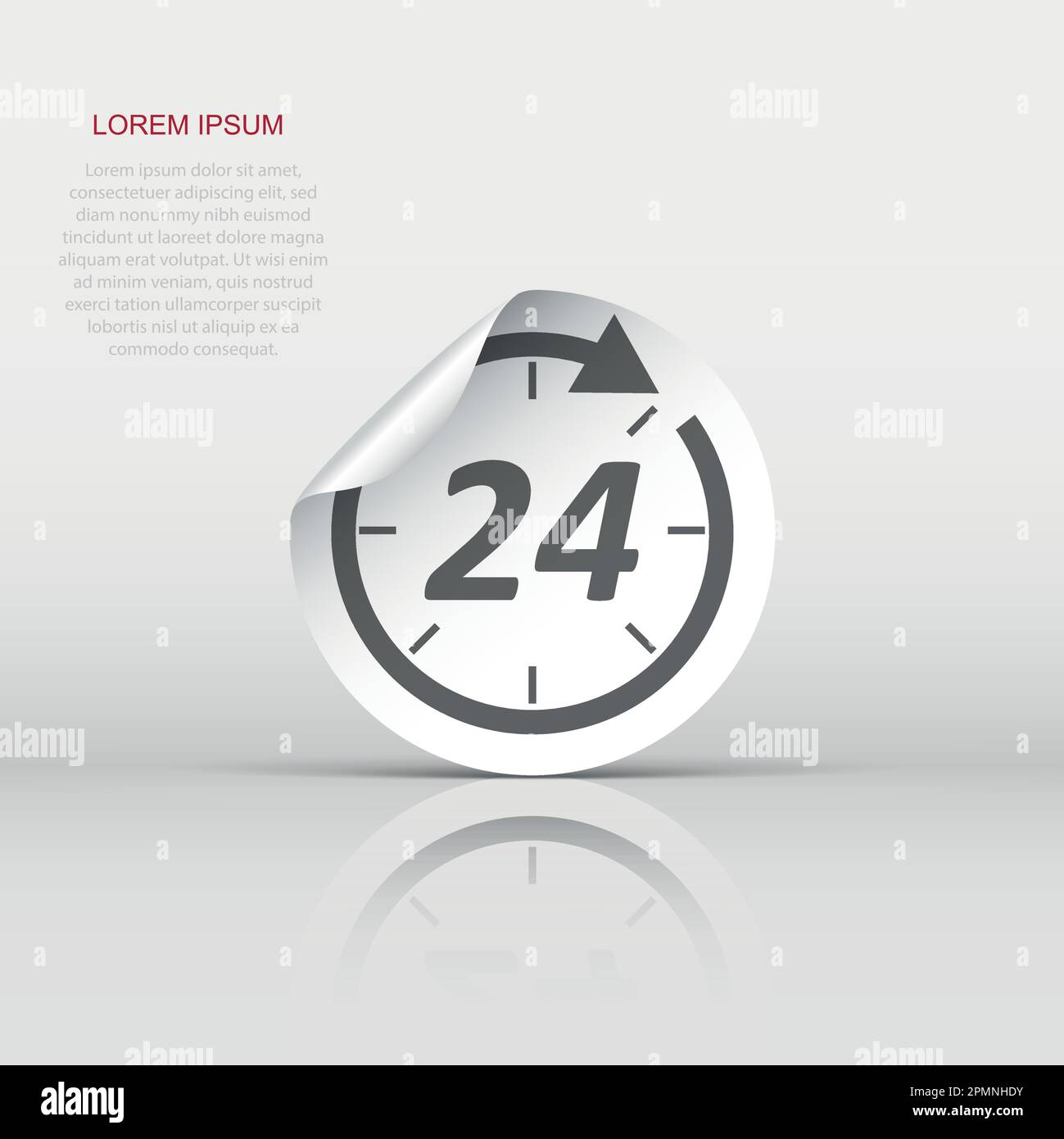 24 Hours sticker label. Vector illustration Stock Vector Image & Art ...