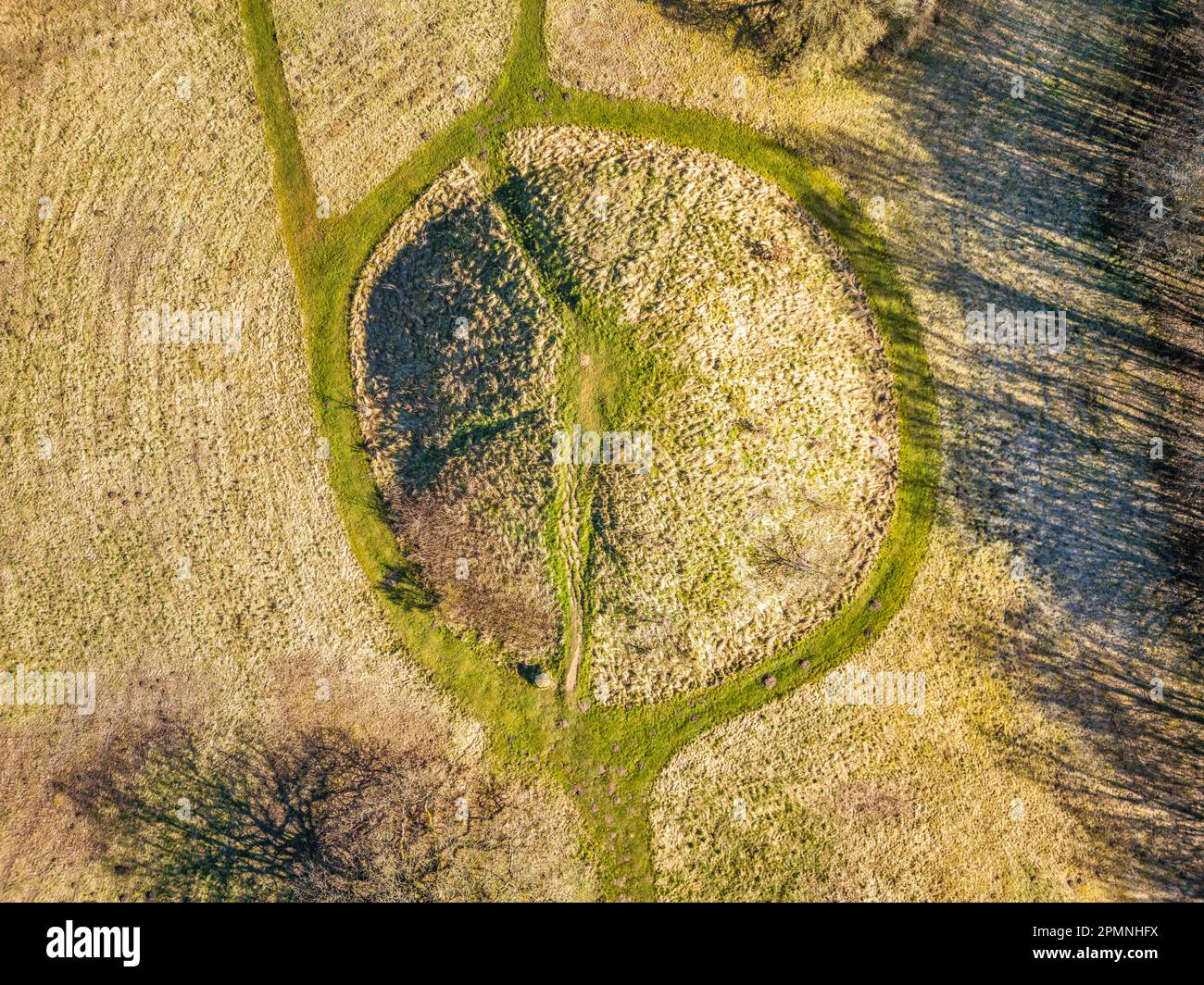 Burial mound of the girl in Egtved - Egtvedpigen in Denmark Stock Photo ...