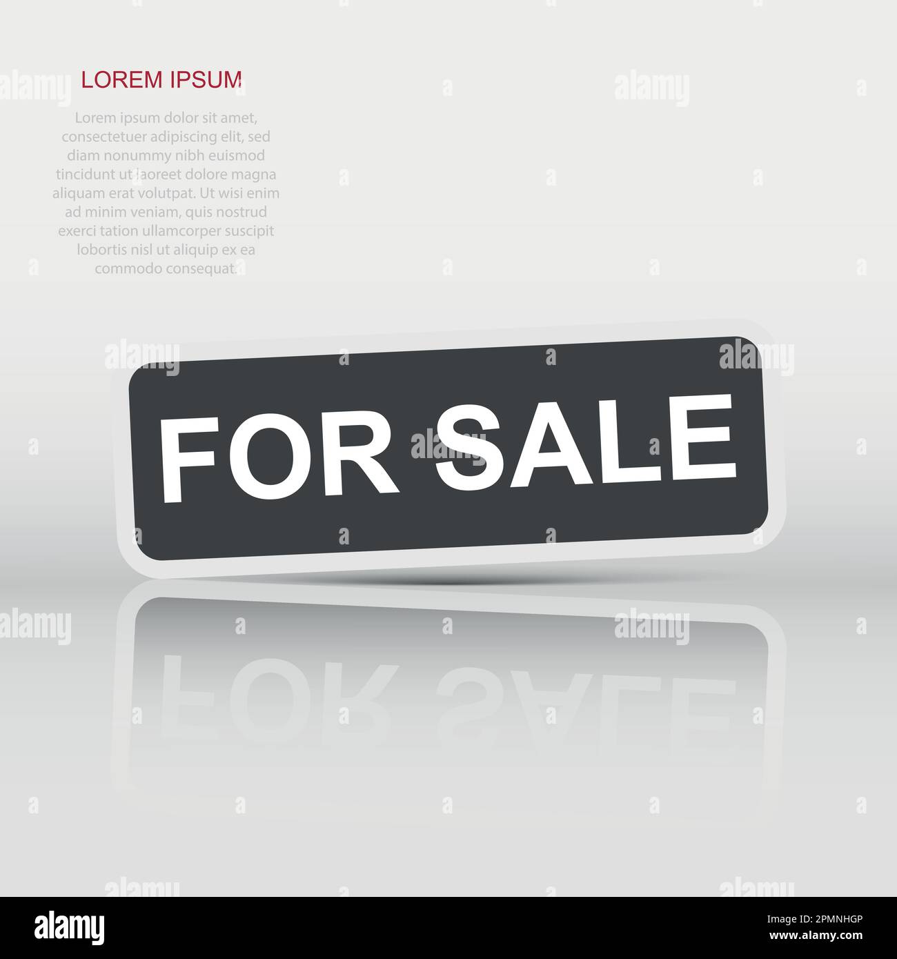 For sale icon in flat style. Sell illustration pictogram. Market sign ...