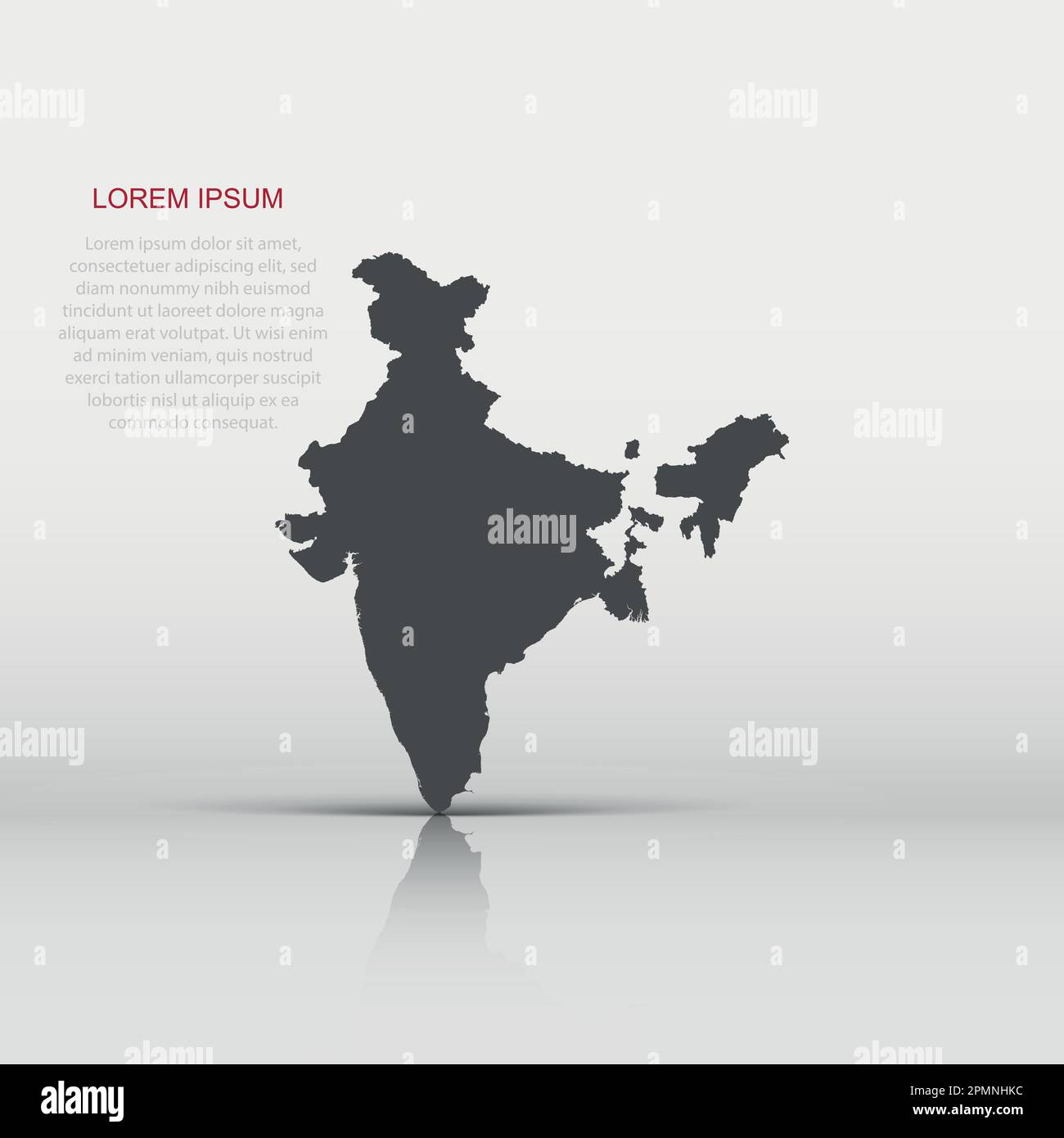 India map icon in flat style. India illustration pictogram. Country ...