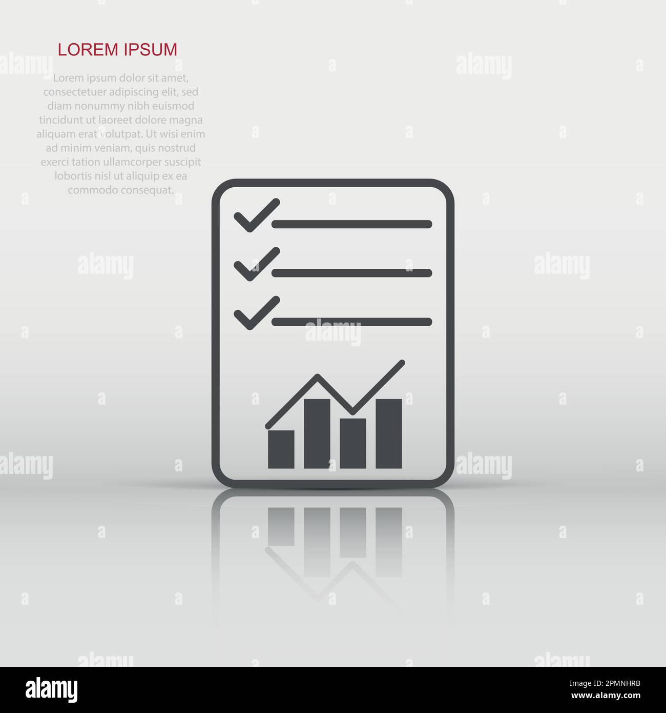 Checklist icon in flat style. Document check illustration pictogram ...