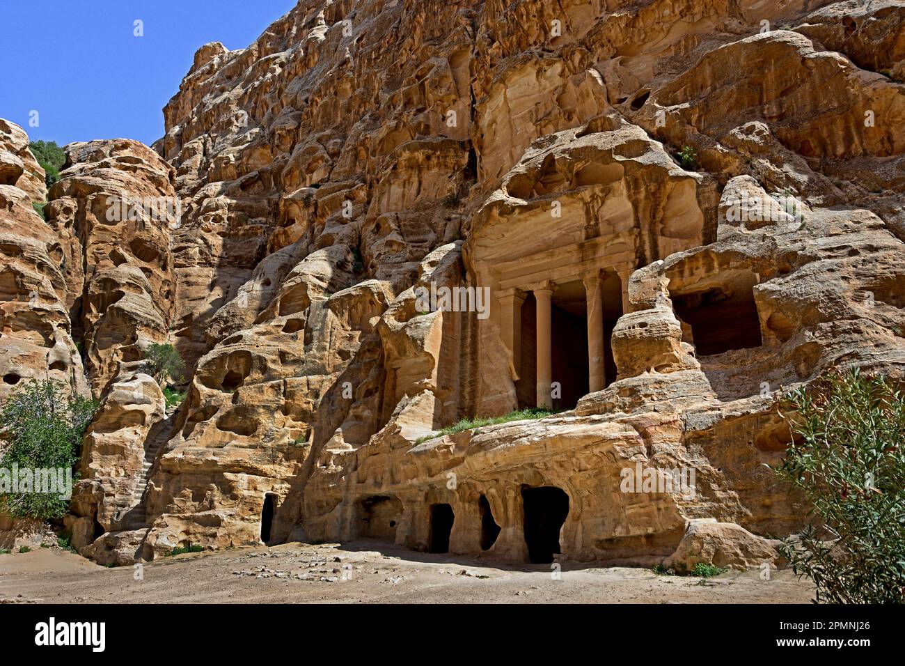 Petra city Nabataean caravan-city rock-cut façades Jordan carved ...