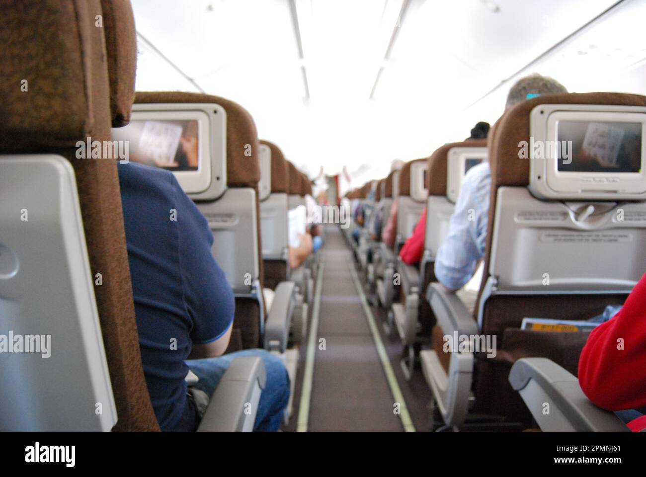 In the airplane cabin Stock Photo - Alamy