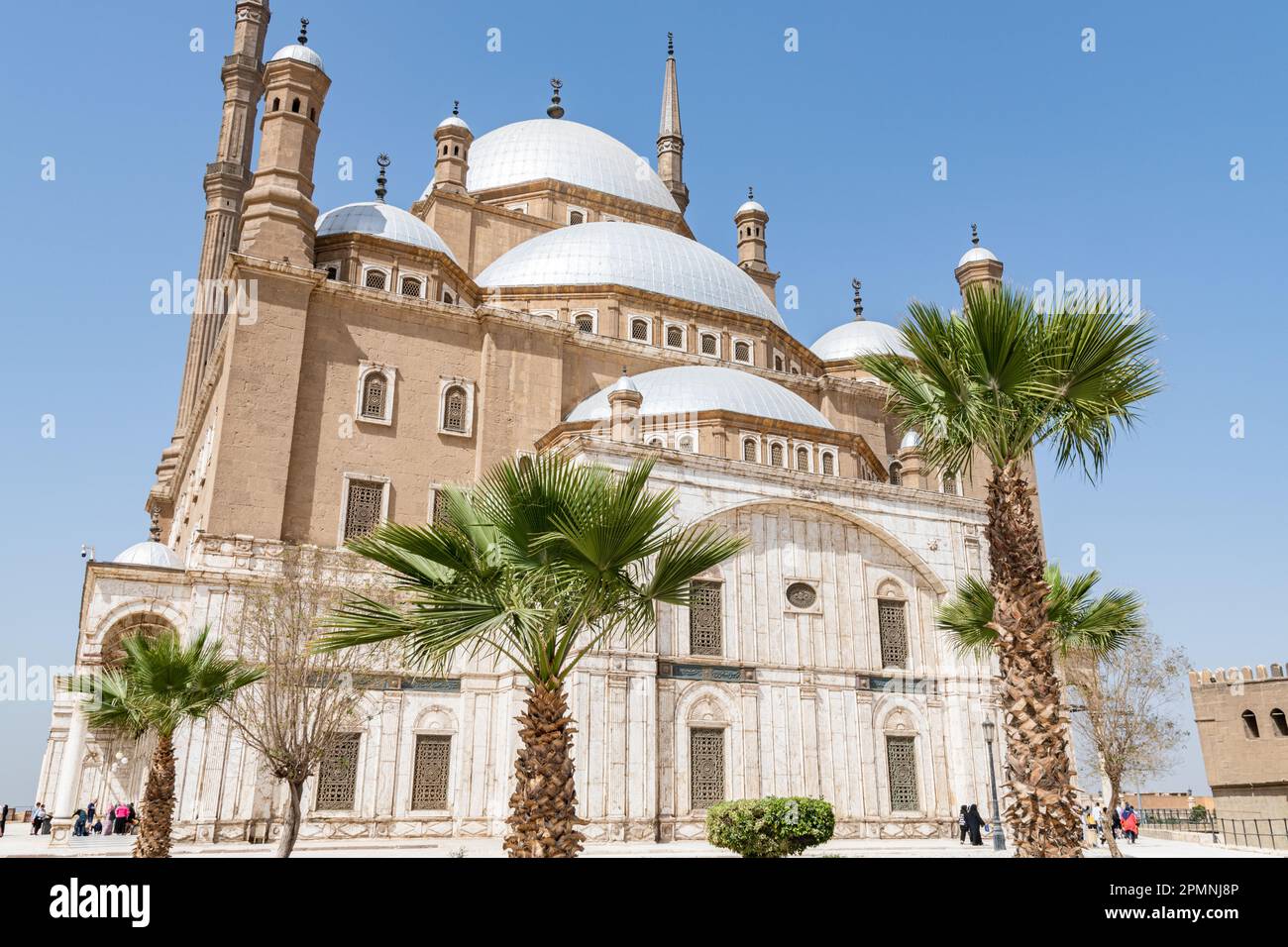 A view of the Cairo Citadel / Citadel Saladin fortress mosque in Cairo ...