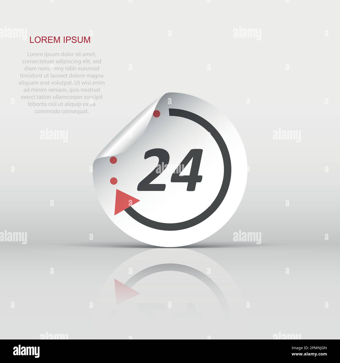 24 Hours sticker label. Vector illustration Stock Vector Image & Art ...