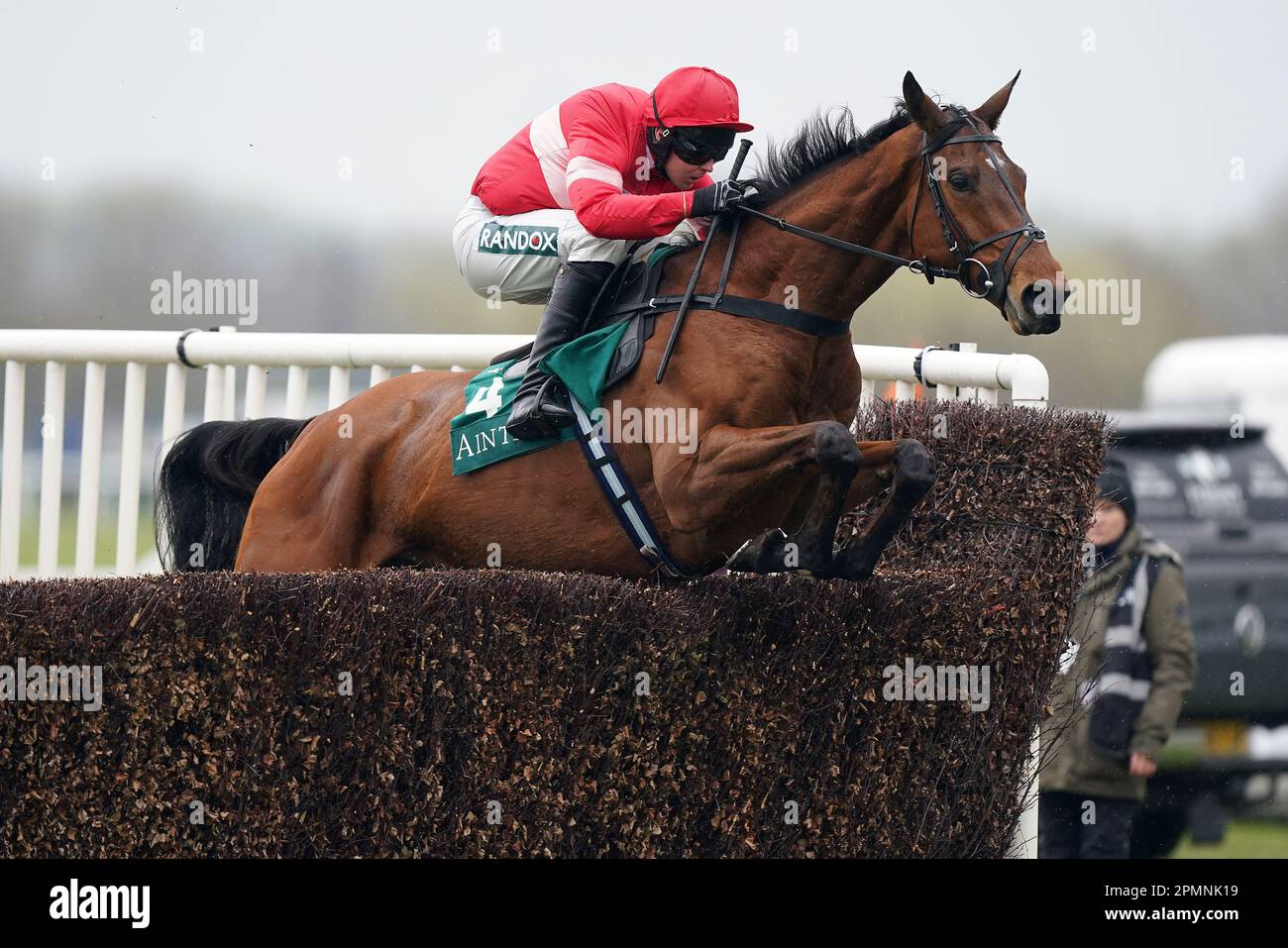 Sholokjack ridden by jockey Kielan Woods clear a fence during the Air ...