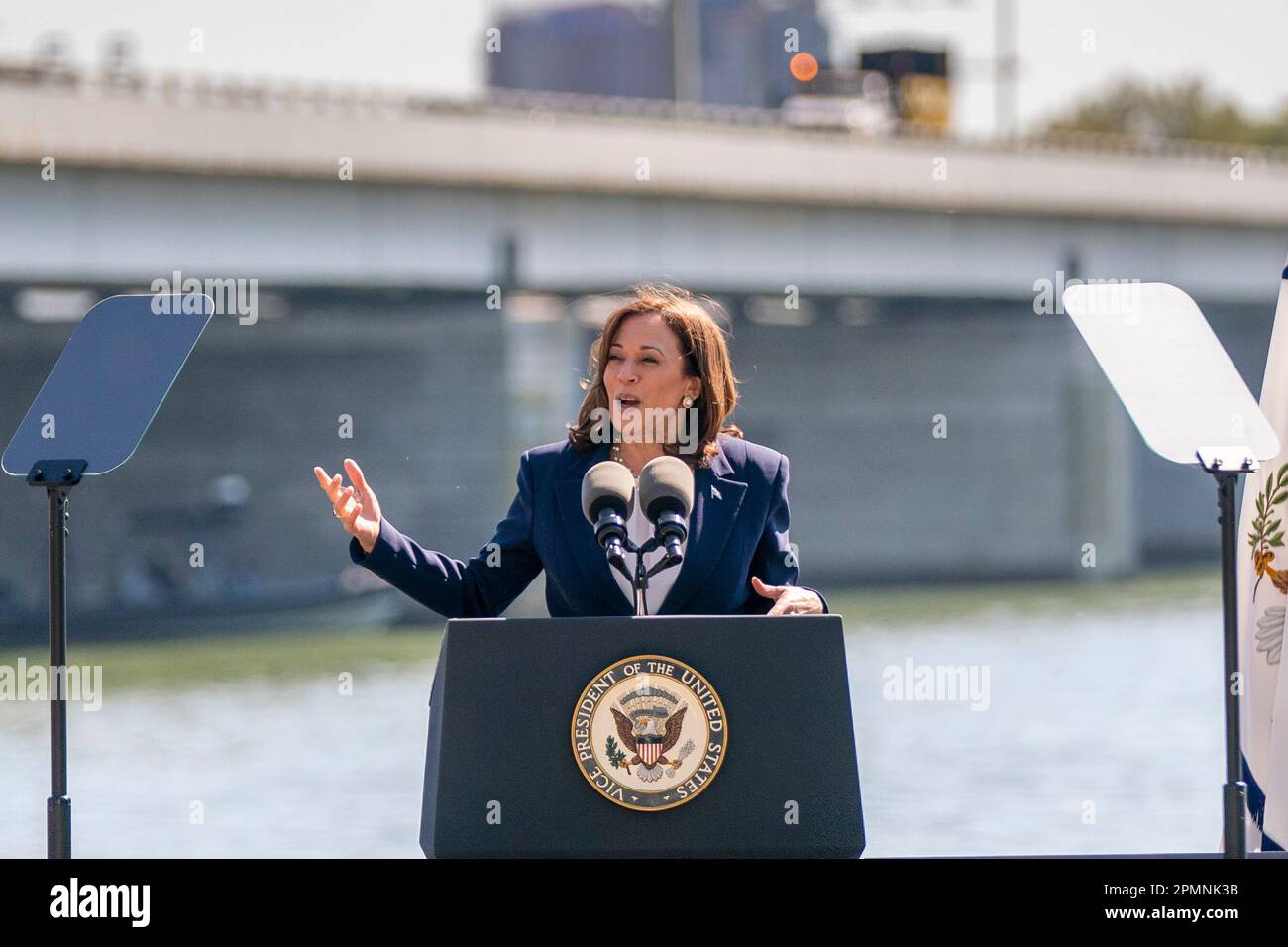 Washington, DC, USA, 13 April 2023. United States Vice President Kamala ...