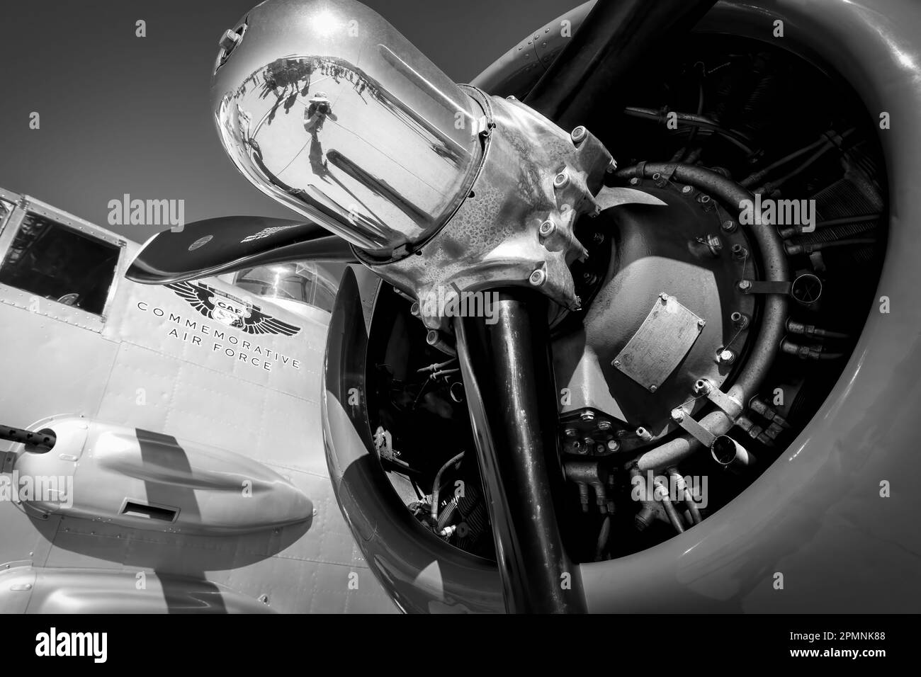 The engine of a B-25 Mitchell Bomber at the 2023 Thunder and Lightning ...