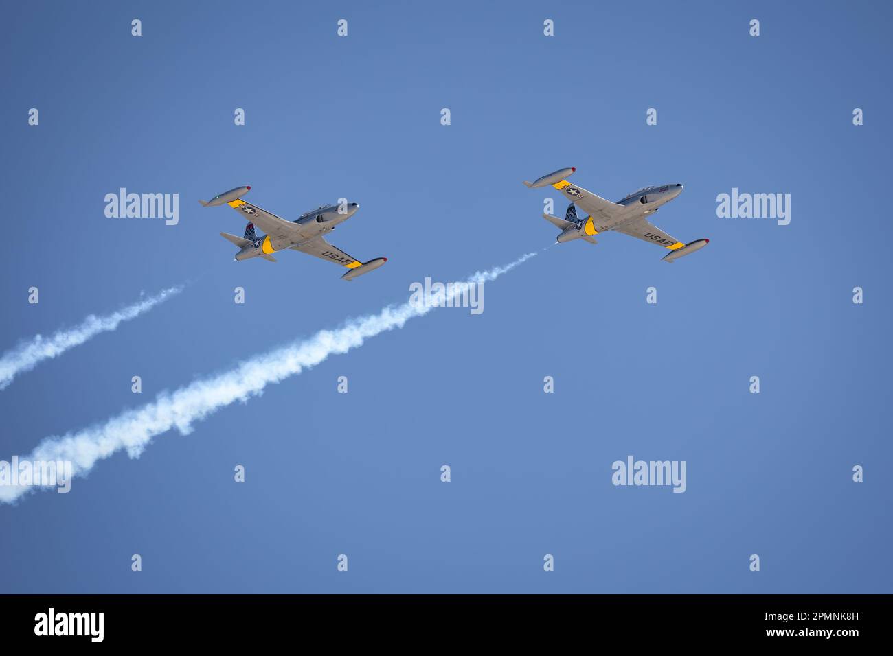 Ace Maker Aviation's T-33 Shooting Star team performs at the 2023 ...