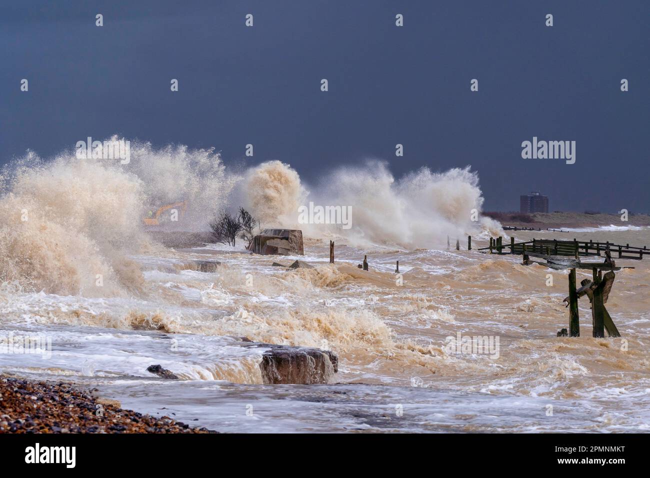 Climping beach near Littlehampton in West Sussex taking a real ...