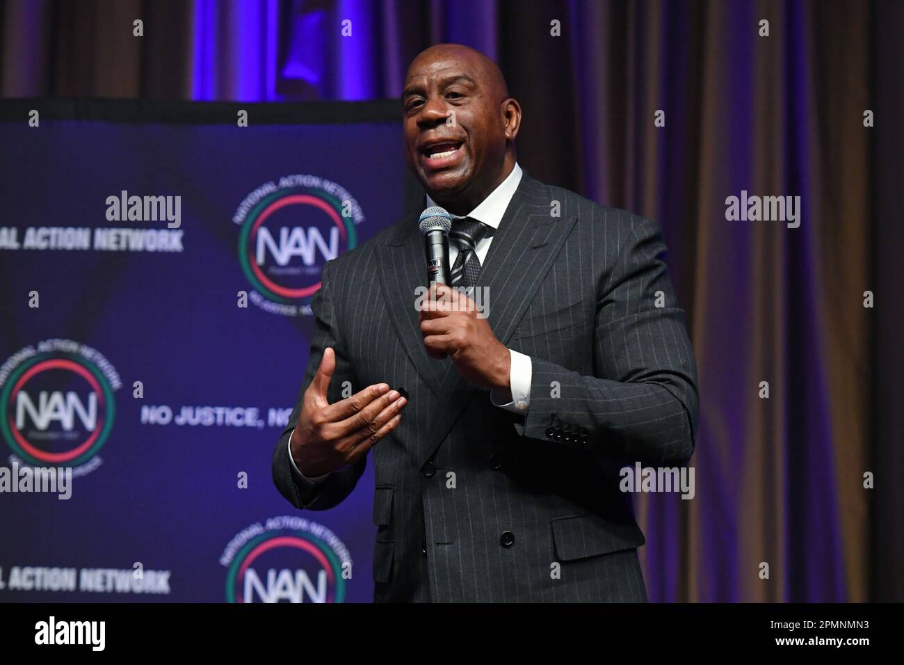 Earvin 'Magic' Johnson attends the National Action Network (NAN ...