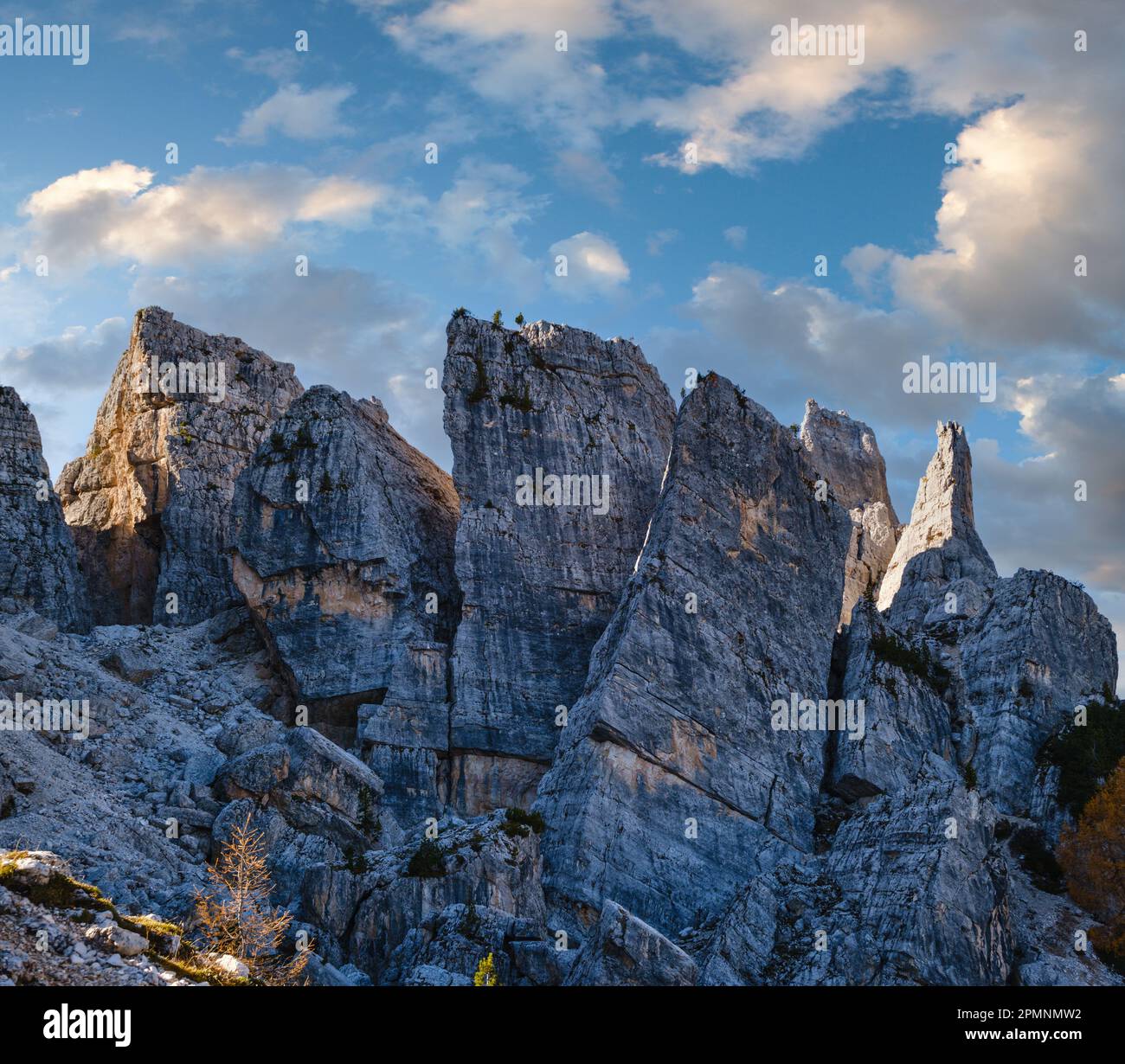 Sunny autumn alpine Dolomites rocky mountain scene, Sudtirol, Italy ...