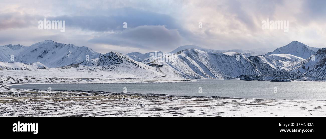 Season changing in southern Highlands of Iceland. Colorful ...