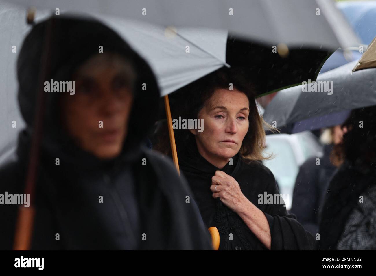 Paris, France. 14th Apr, 2023. Cecilia Attias arriving at the funeral ...