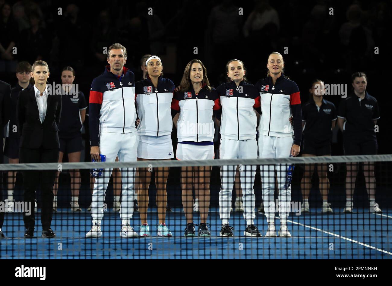 France line up ahead of the Billie Jean King Cup qualifying match at ...