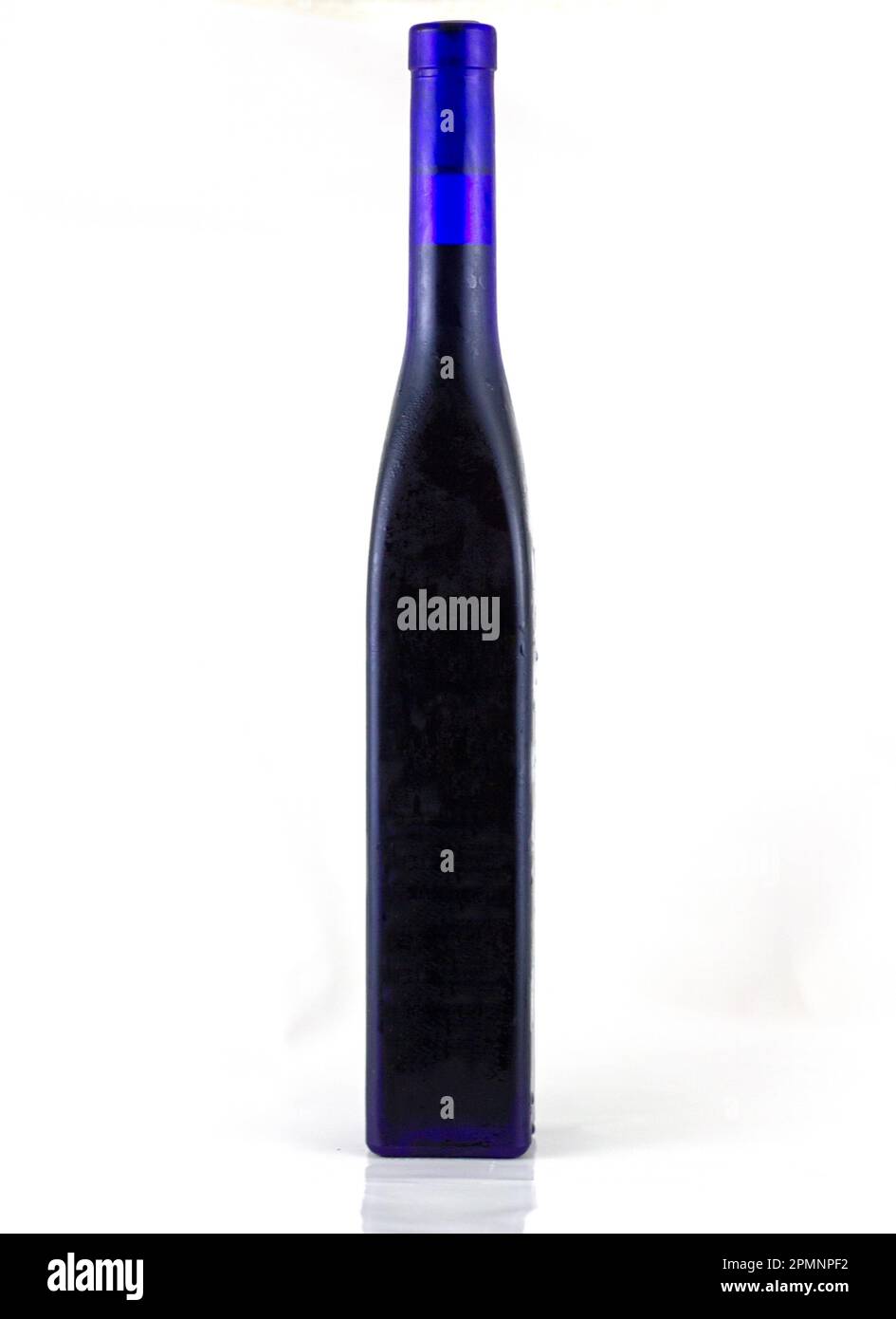 Blank Blue Tall Bottle mostly used for light wine Stock Photo - Alamy