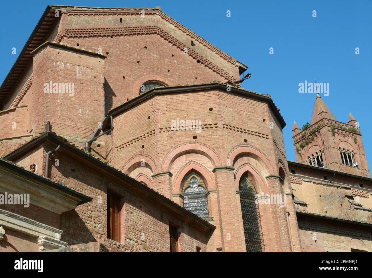 The basilica of Santa Maria dei Servi is in Siena and is located on the ...