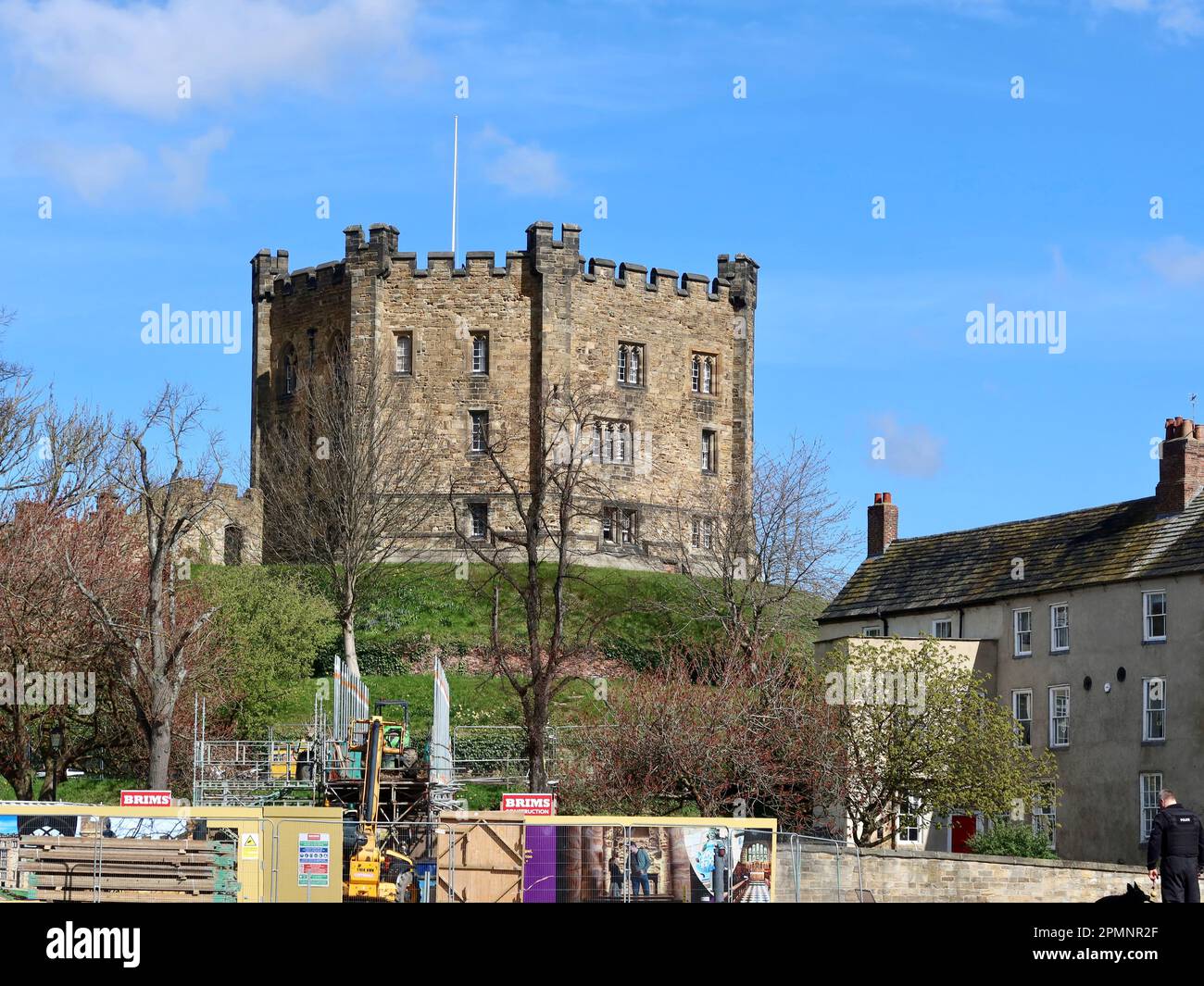 Durham, UK - 14 April 2023 : Bright spring day in the city centre ...