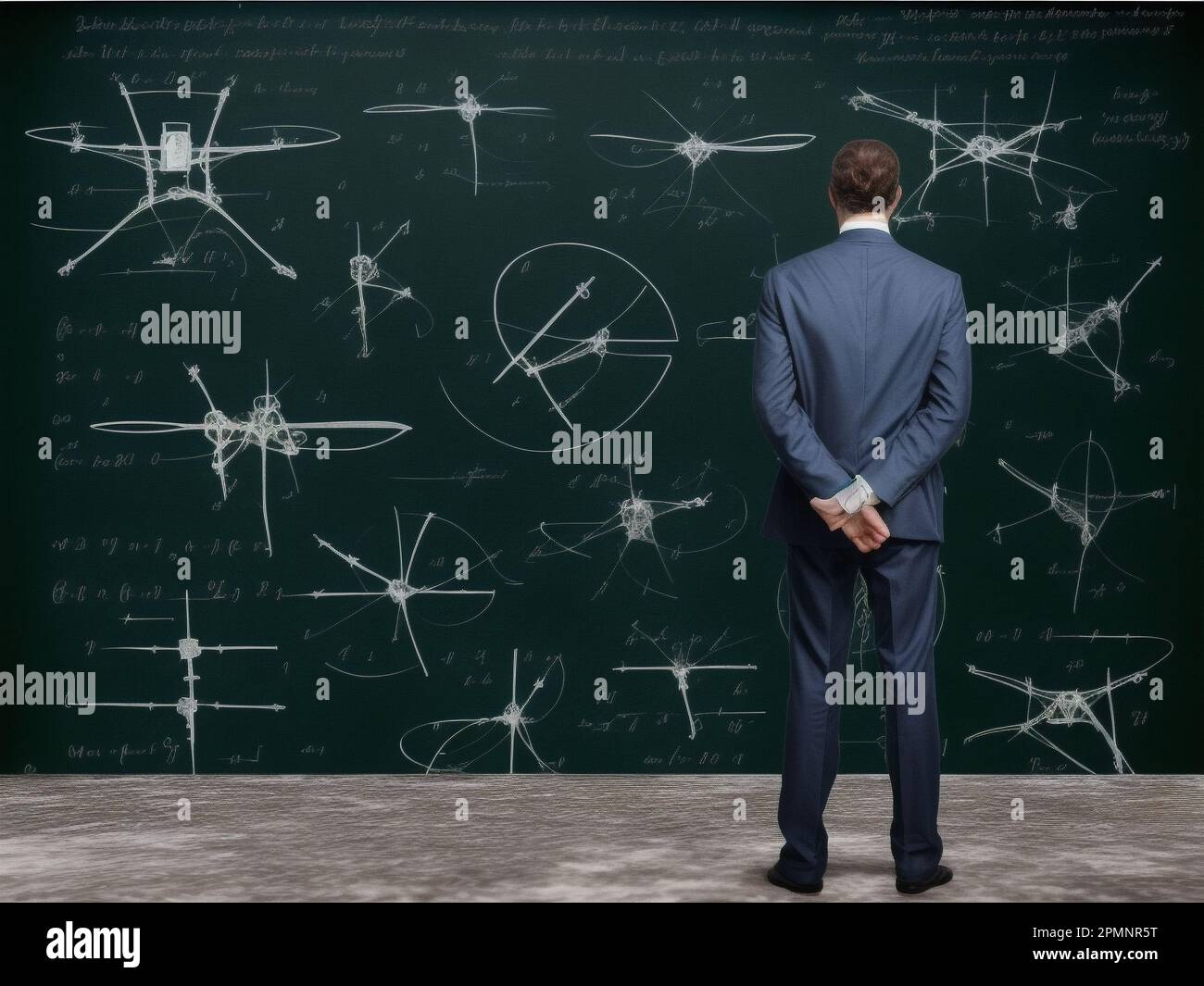 Mathematical formula blackboard man hi-res stock photography and images ...