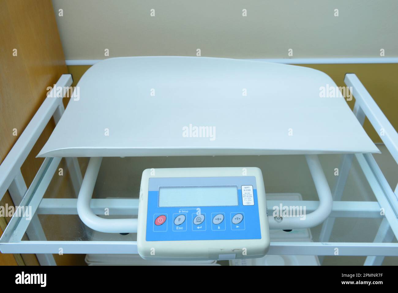 Electronic baby scales ready for use, doctor office Stock Photo - Alamy