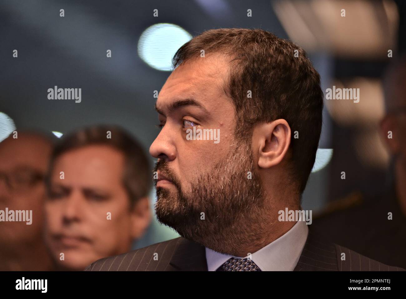 The Minister of Justice of Brazil, Flávio Dino, and the Governor of Rio ...