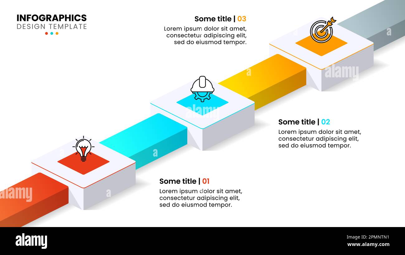 Infographic template with icons and 3 options or steps. Isometric line. Can be used for workflow ...