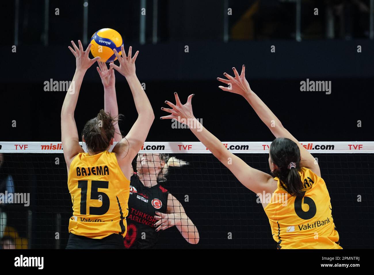 ISTANBUL, TURKIYE - NOVEMBER 27, 2022: Kara Bajema and Kubra Akman in ...