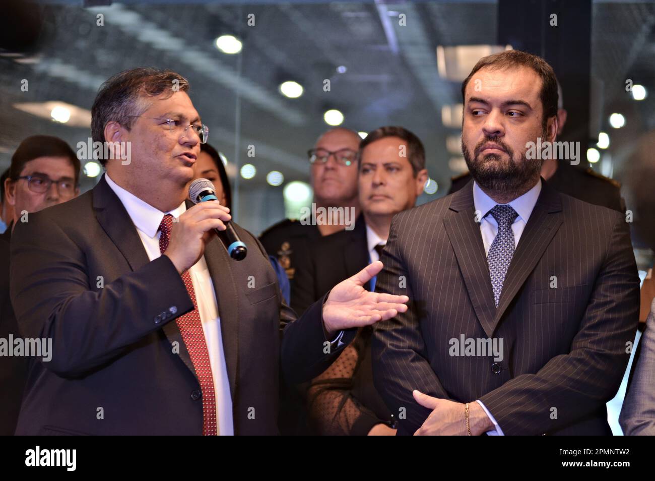 The Minister of Justice of Brazil, Flávio Dino, and the Governor of Rio ...