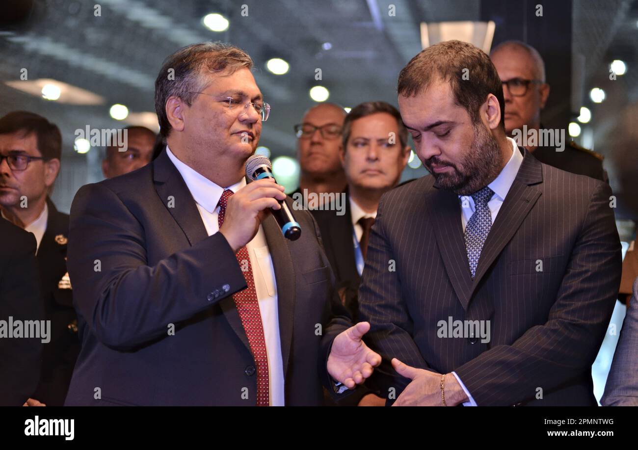 The Minister of Justice of Brazil, Flávio Dino, and the Governor of Rio ...