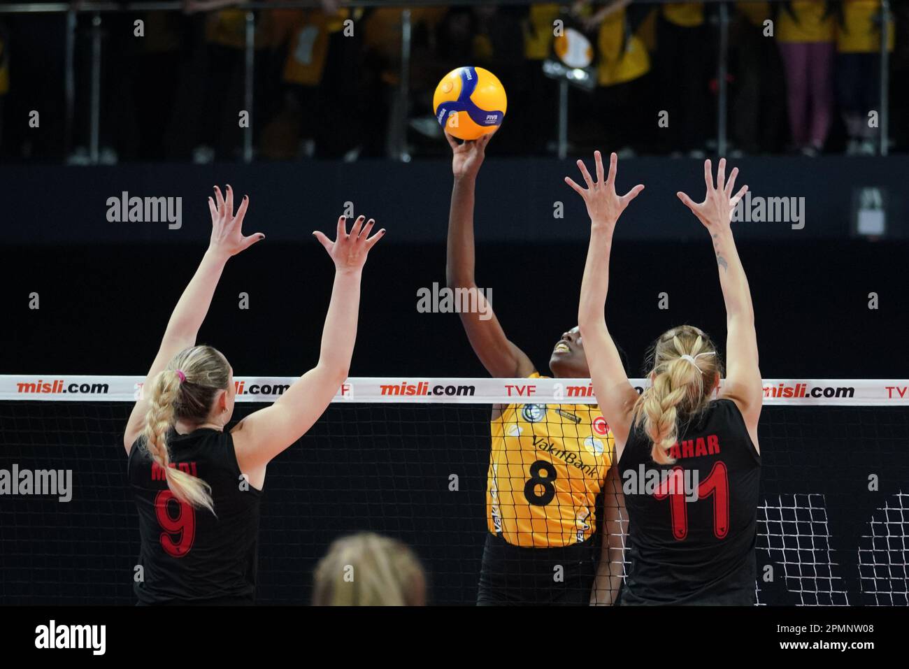ISTANBUL, TURKIYE - NOVEMBER 27, 2022: Madison Rishel and Bahar Toksoy ...