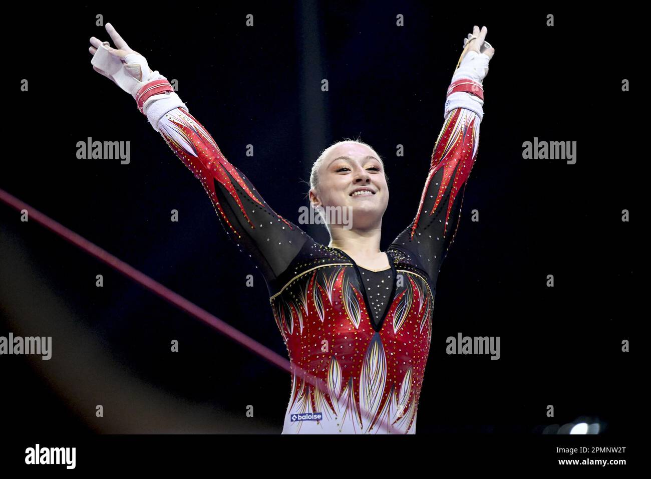 Antalya, Turkey. 14th Apr, 2023. Belgian Lisa Vaelen pictured in action ...