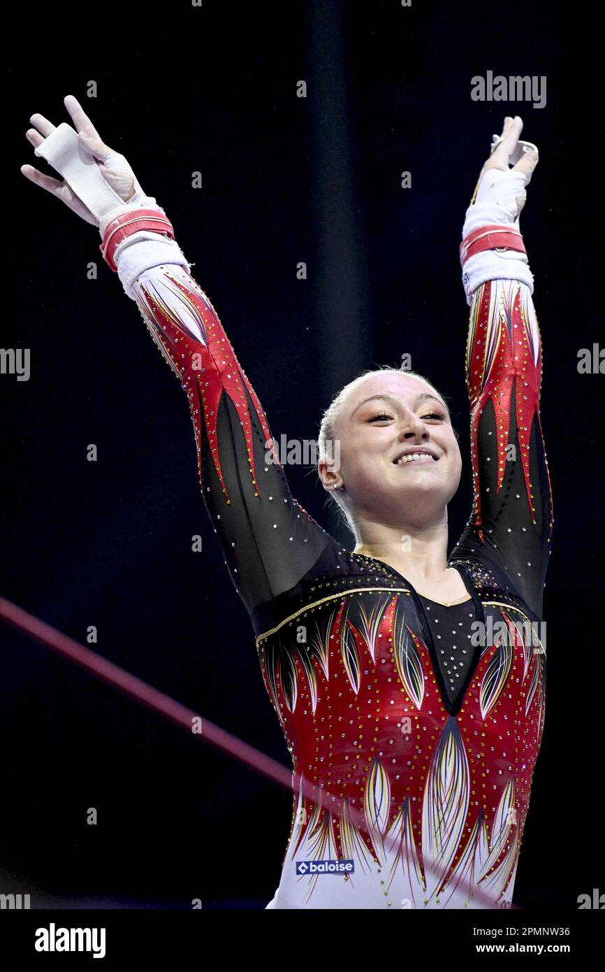 Antalya, Turkey. 14th Apr, 2023. Belgian Lisa Vaelen pictured in action ...