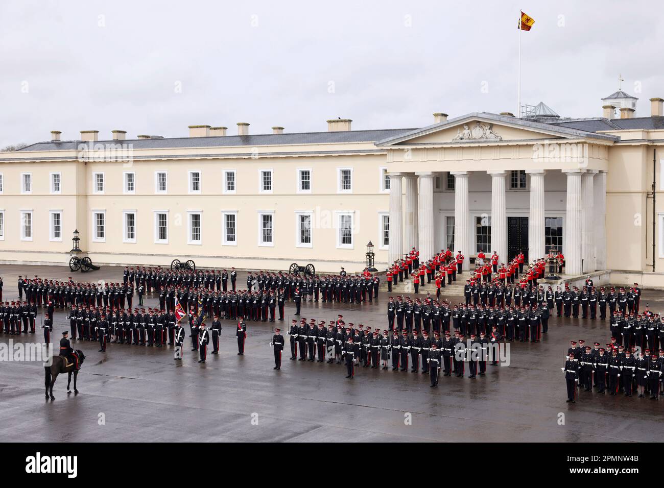 Cadets stand ahead of an inspection by Britain's King Charles III on ...