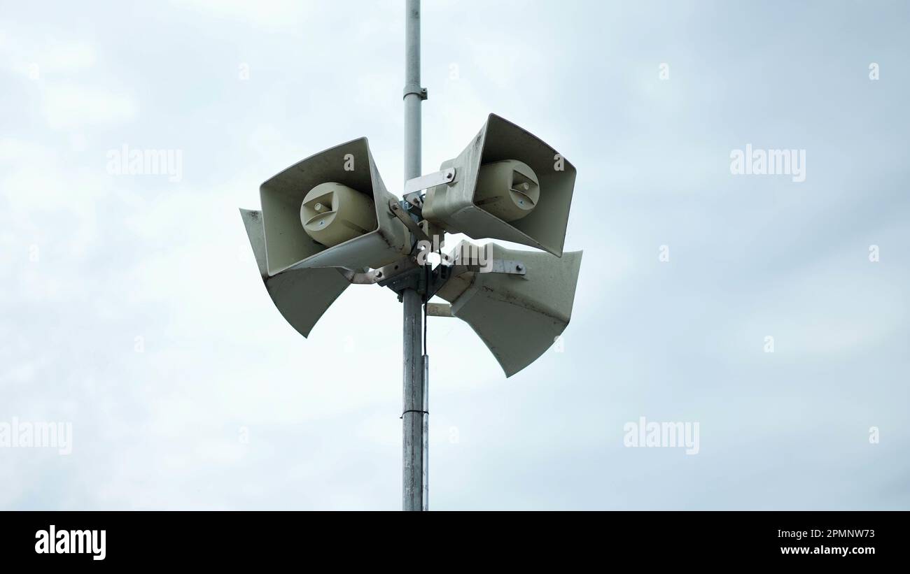Electric pole with megaphones hi-res stock photography and images - Alamy