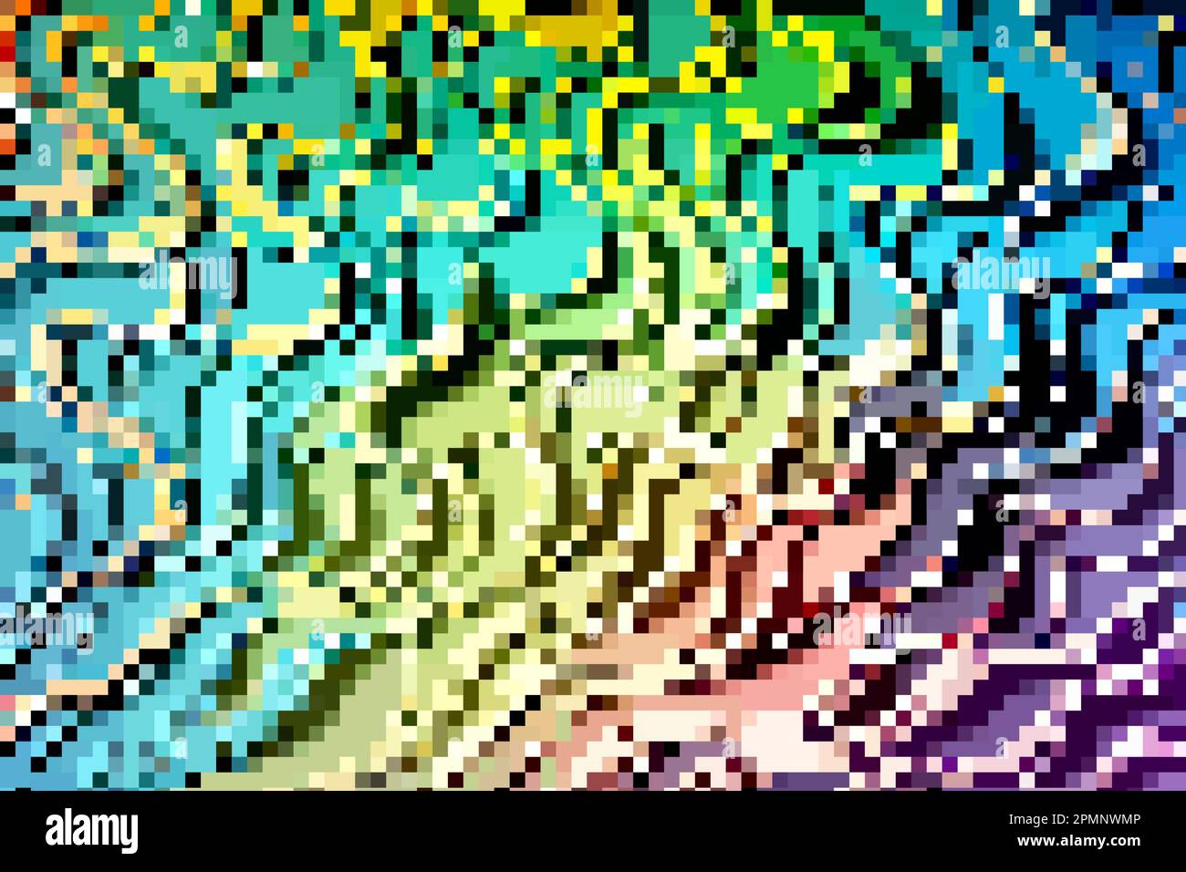 8-bit pixel abstract vector backdrop background color colorful Stock ...