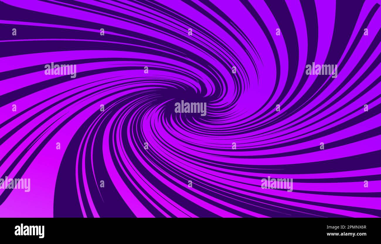 Purple background with spiral funnel lines in space. Vector image in ...