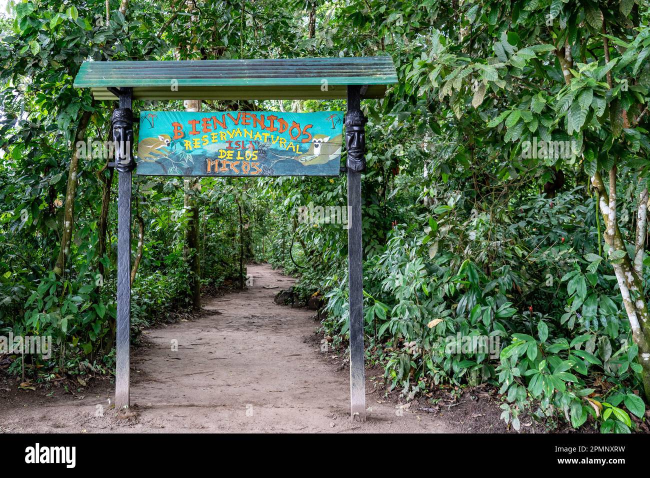 Entrance to Isla de Los Micos in Leticia, Colombia Stock Photo - Alamy