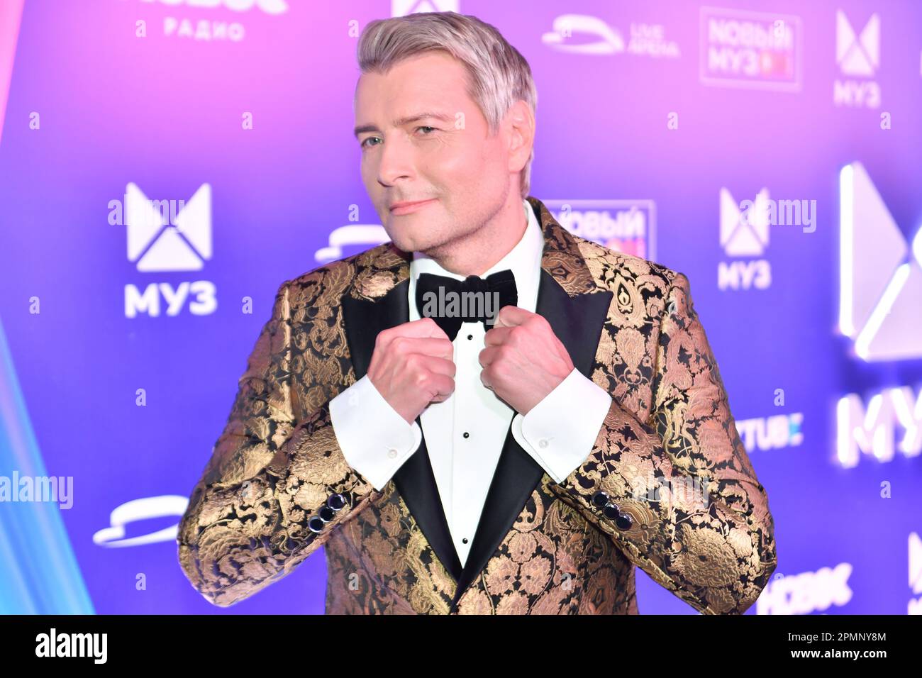 Moscow. Singer Nikolai Baskov at the 'New MuzON' freshman festival at ...