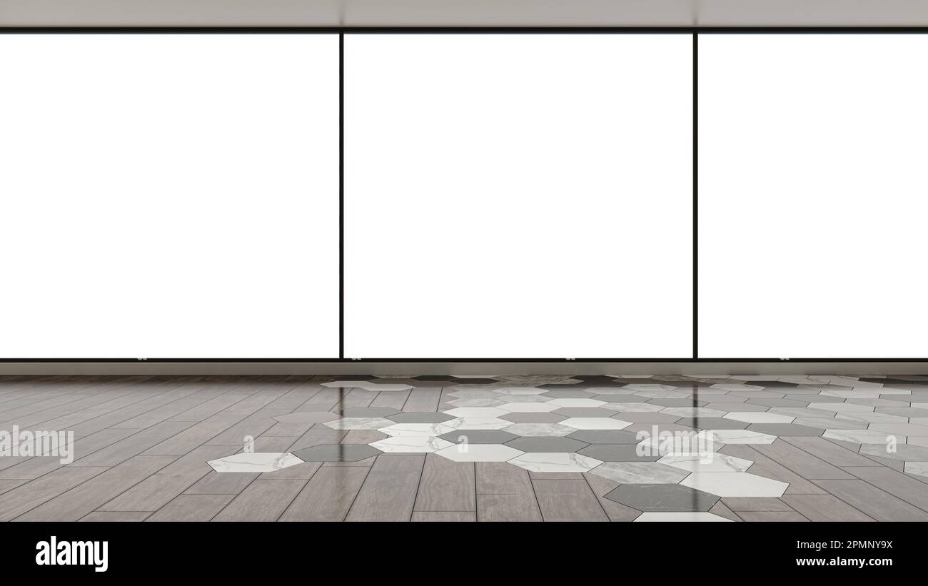 Large luxury modern bright interiors Living room mockup banner ...