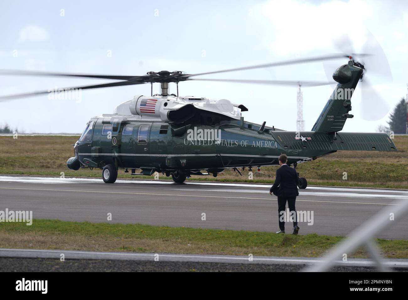 US President Joe Biden's helicopter lands at Ireland West Airport Knock ...