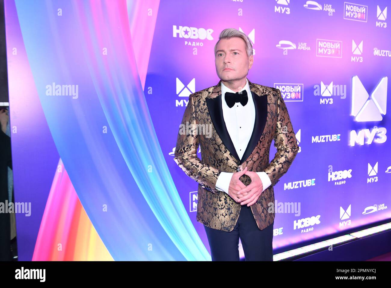 Moscow. Singer Nikolai Baskov at the 'New MuzON' freshman festival at ...