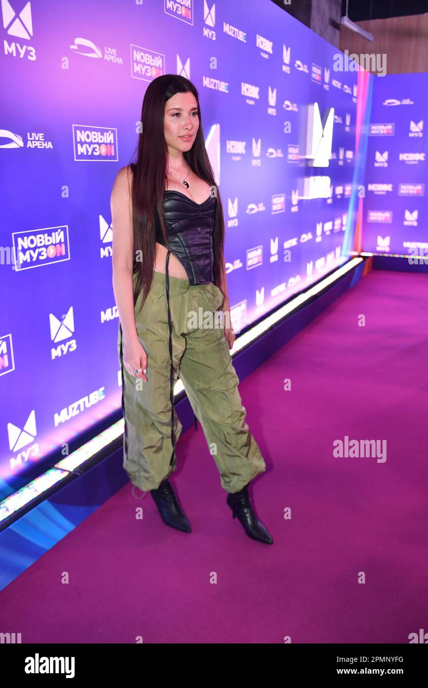 Moscow. Singer Anet Say (Anna Saydaliyeva) at the 'New MuzON' freshman ...