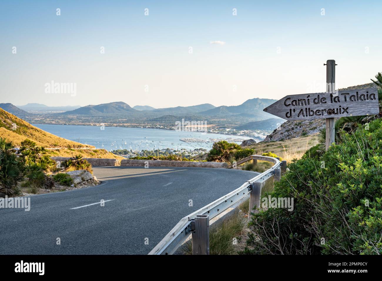 Road to Port de Pollenca from Formentor Peninsula in Mallorca, Spain ...