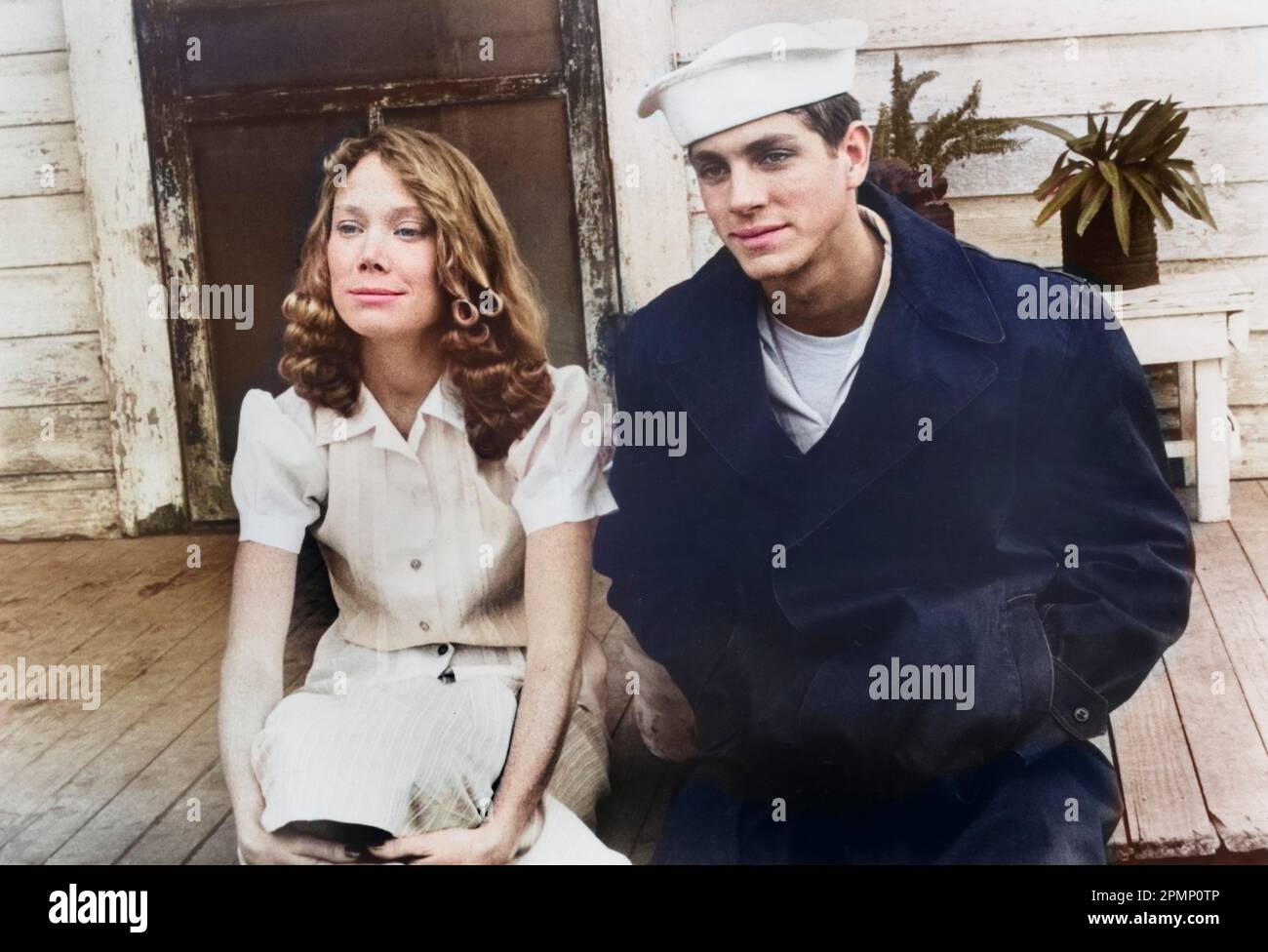 Sissy Spacek, Eric Roberts, on-set of the Film, "Raggedy Man ...